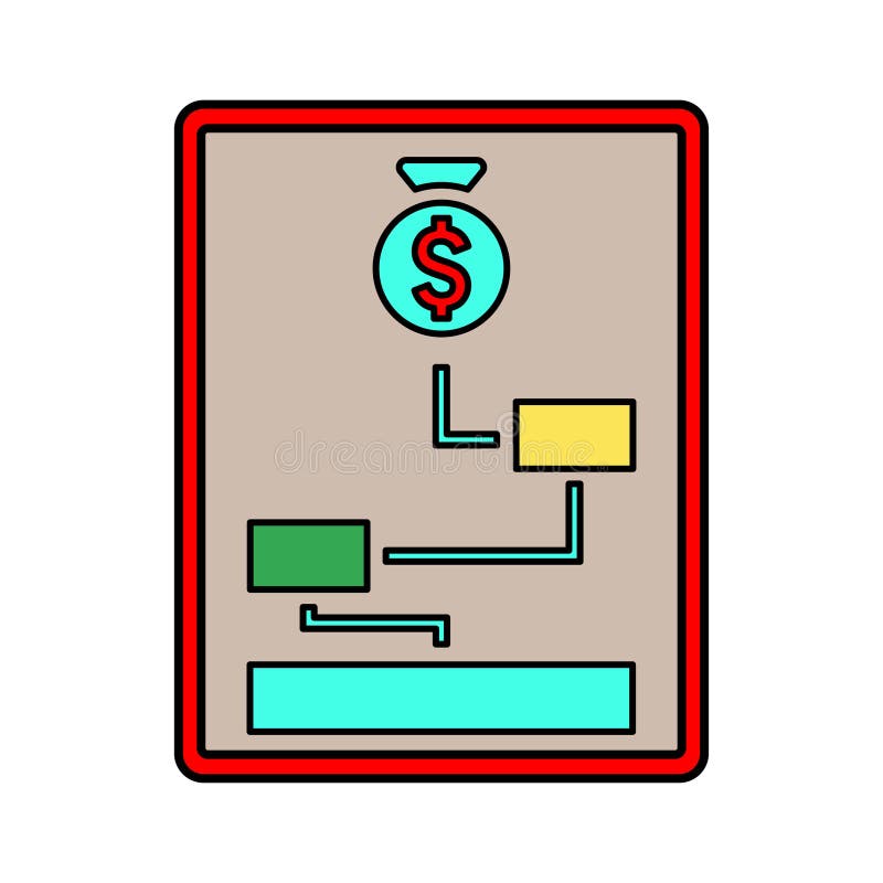 Budget Plan Icon. Line, Outline Design Stock Illustration ...