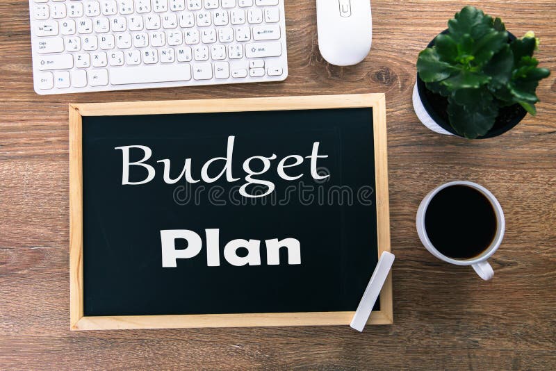 Budget plan text on board stock image. Image of keyboard - 202099723