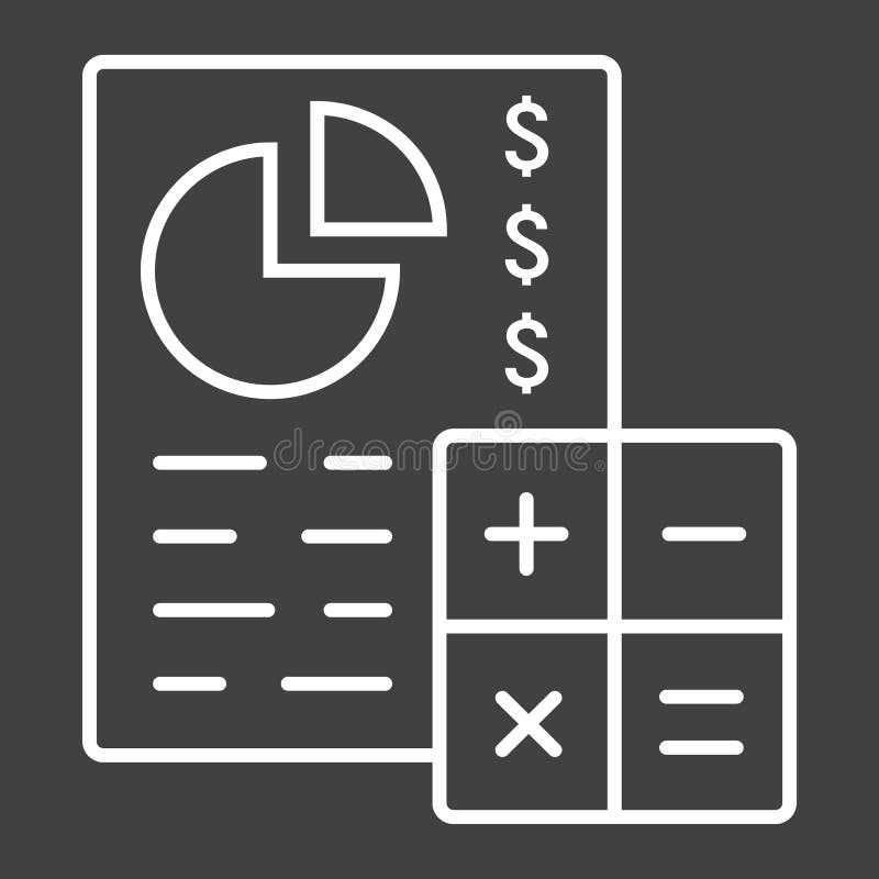 Budget Planing Line Icon, Business and Finance Stock Vector ...