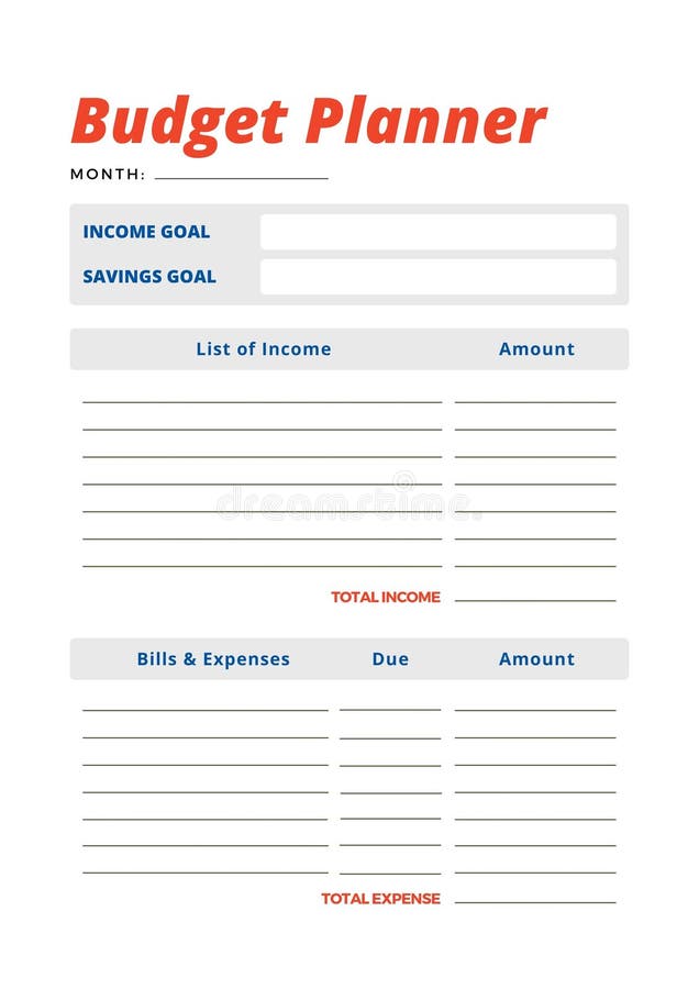 Budget Planner Digital Planning Insert Sheet Printable Page Template ...