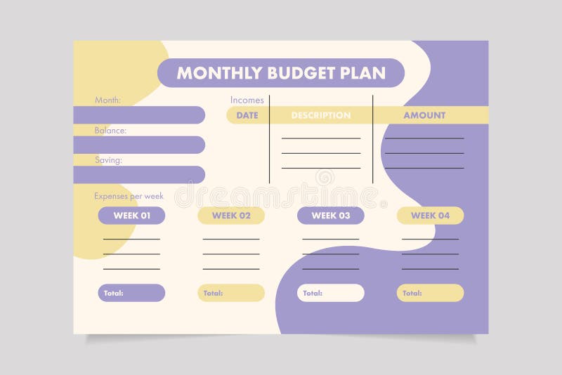 Budget Planner Template Vector Stock Illustration - Illustration of ...