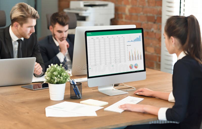 Budget Planning, Accounting Team at Work Stock Image - Image of ...