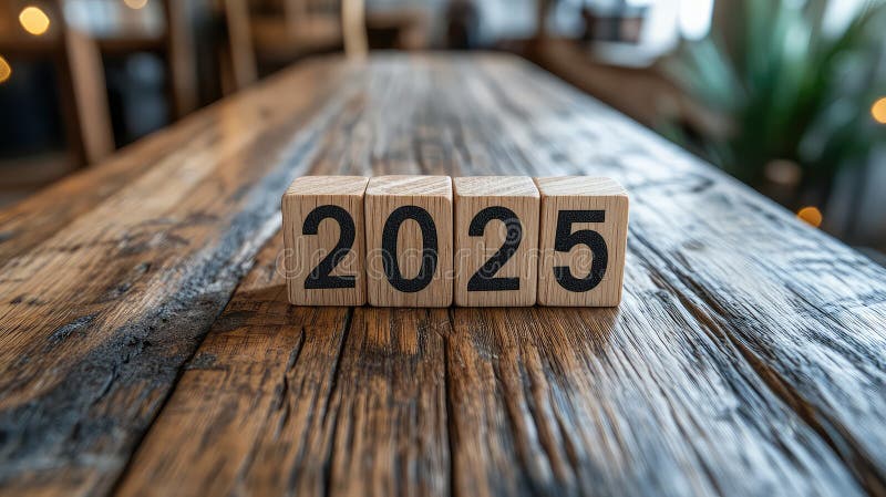 2025 Budget Planning: New Year S Resolution Highlighted on Wooden ...