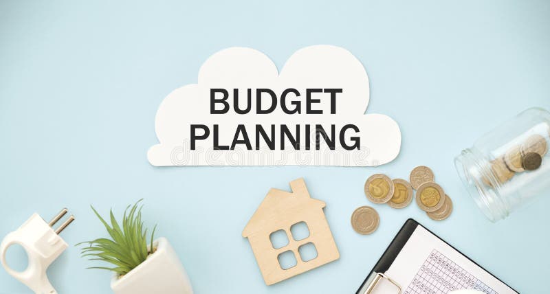 Budget Planning Text on Paper with Calculator on Working Table Stock ...