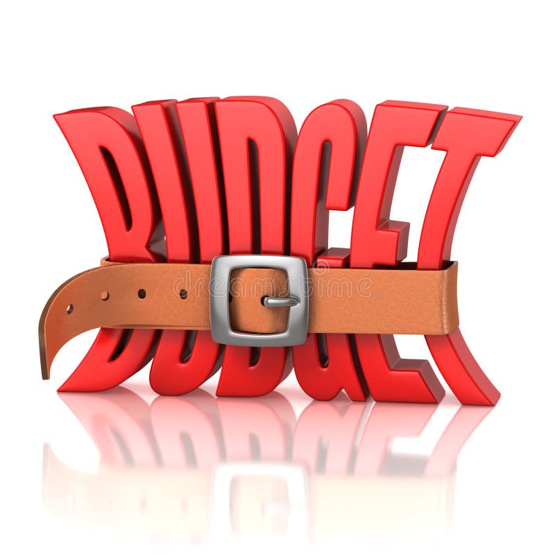 Budget recession, deficit stock illustration. Illustration of belt ...