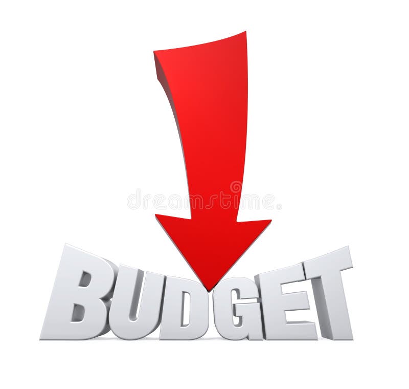 Budget Reduction Concept stock illustration. Illustration of budget ...