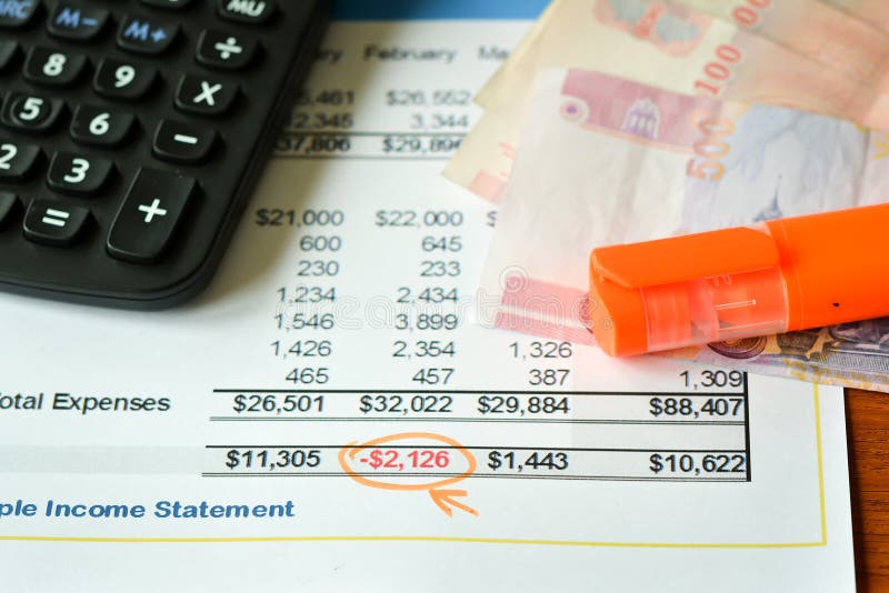 Budget report with money stock photo. Image of information - 31878206