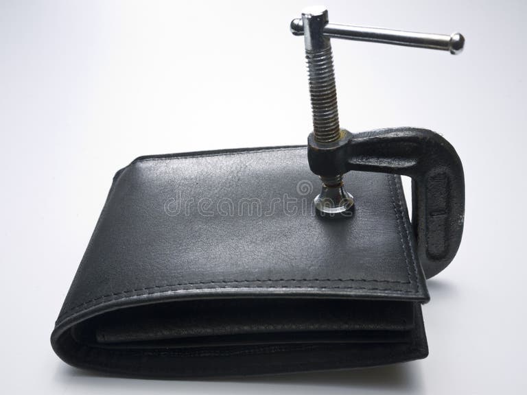 Budget Squeeze - Wallet Concept Stock Image - Image of budgets, finance ...