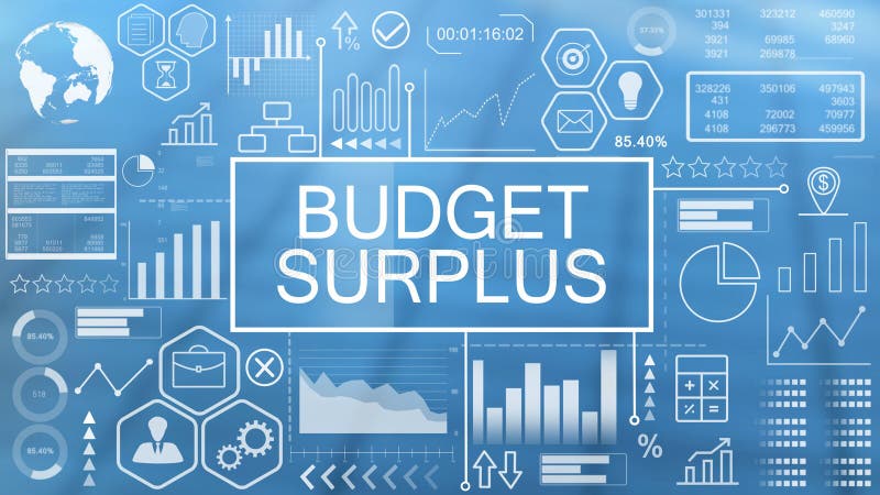 Budget Surplus, Animated Typography Stock Illustration - Illustration ...