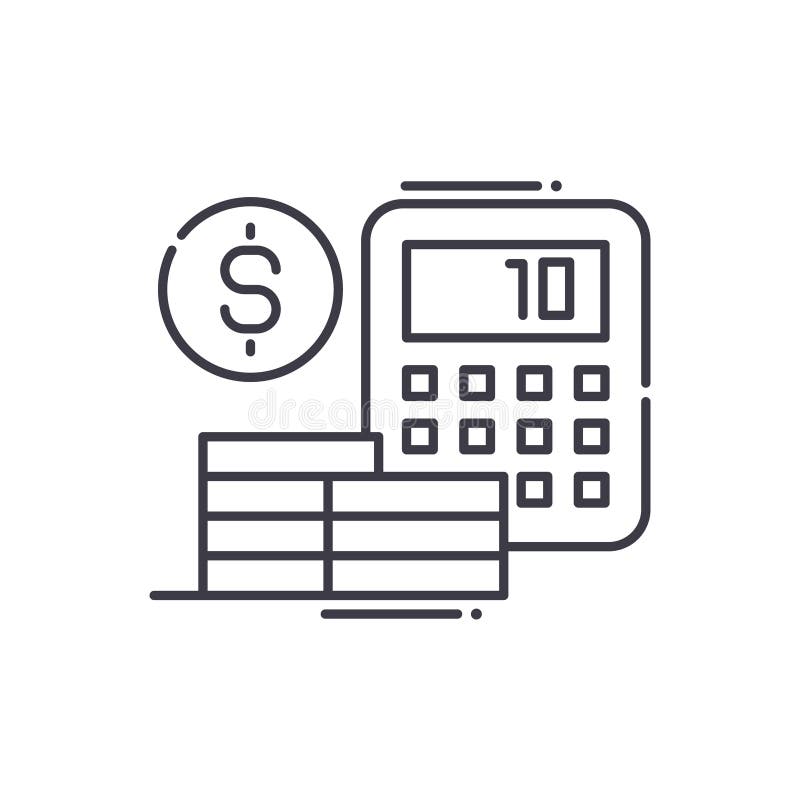 Budget Symbol Icon, Black Vector Sign with Editable Strokes, Concept ...