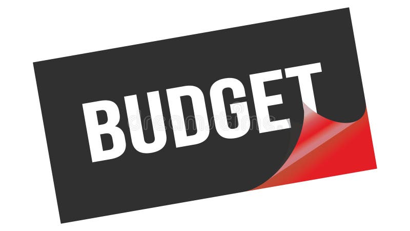 BUDGET Text on Red Vintage Lines Stamp Stock Illustration ...