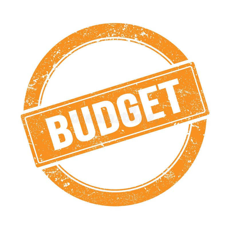 BUDGET Text, on Round Simple Stamp Sign. Stock Illustration ...