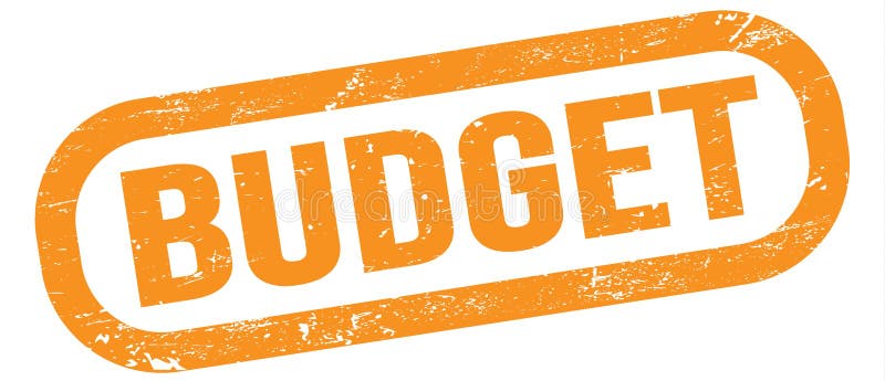 BUDGET, Text on Orange Rectangle Stamp Sign Stock Illustration ...