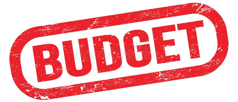 BUDGET, Text on Red Rectangle Stamp Sign Stock Illustration ...