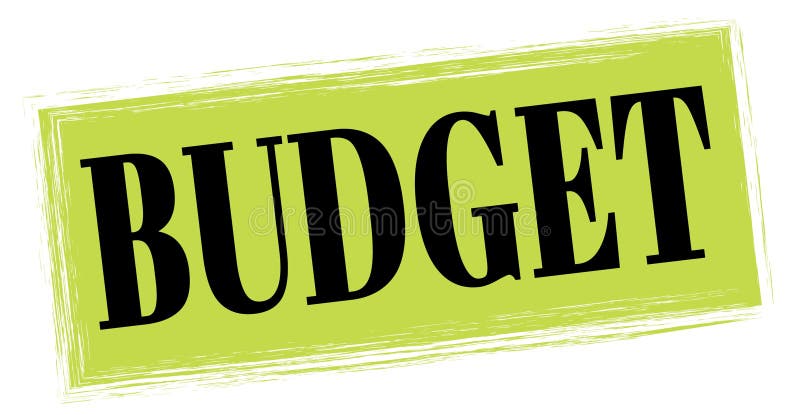 BUDGET Text Written on Green-black Stamp Sign Stock Illustration ...