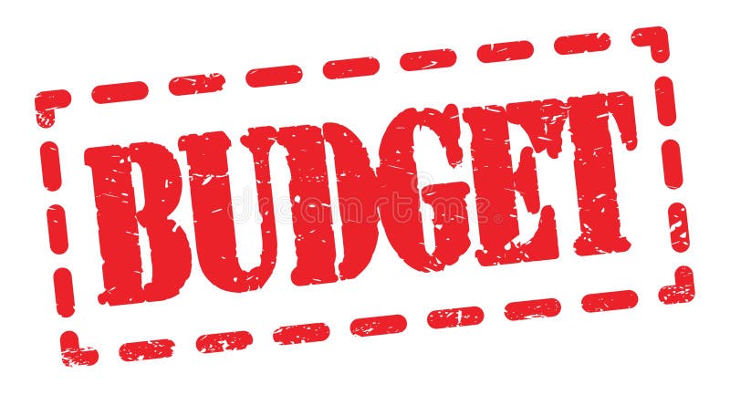 BUDGET Text Written on Red Stamp Sign Stock Illustration - Illustration ...