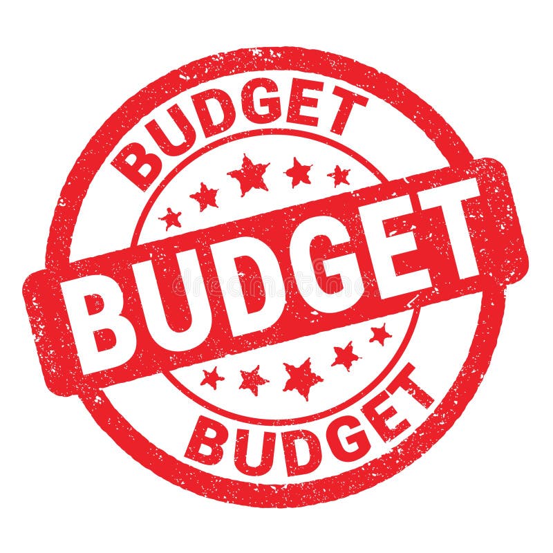 BUDGET Text Written on Red Stamp Sign Stock Illustration - Illustration ...