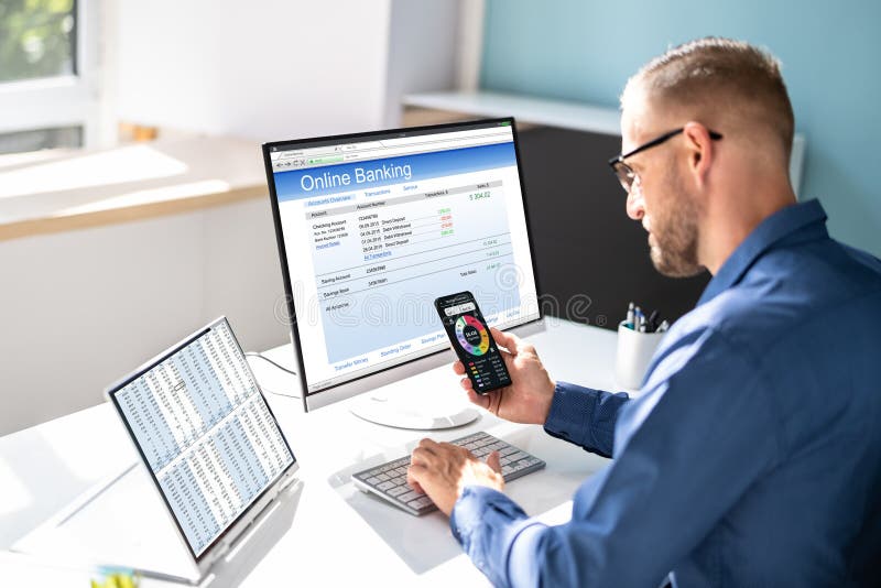 Budget Tracker App on Cell Phone Stock Image - Image of application ...