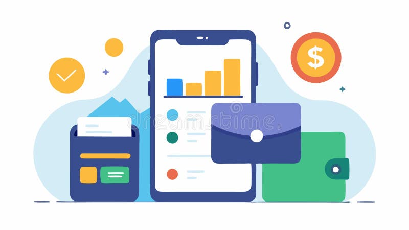 Budget Tracking Interface a Smartphone with a Digital Wallet Interface ...