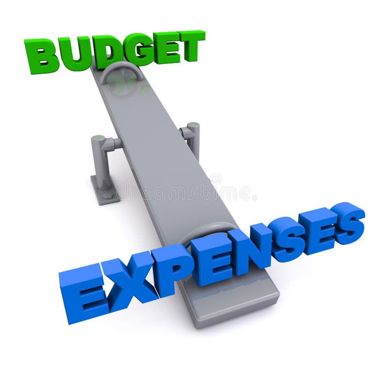 Budget versus expenses stock illustration. Illustration of green - 28785152