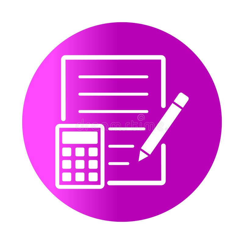 Budget Color Line Icon. Report And Financial Statements. Bookkeeping ...