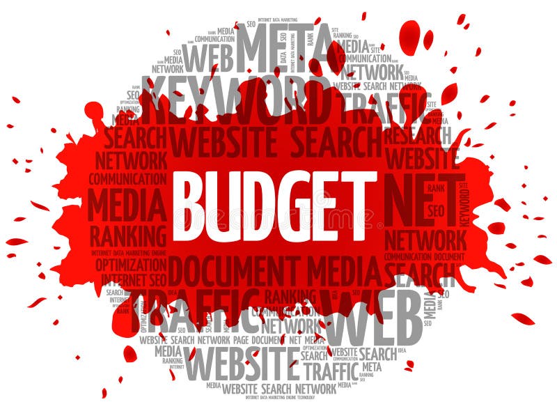 BUDGET word cloud concept stock illustration. Illustration of flow ...