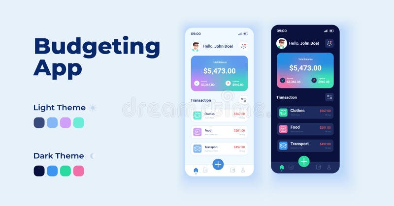 Budgeting App Cartoon Smartphone Interface Vector Templates Set Stock ... Budgeting App Cartoon Smartphone Interface Vector Templates Set Stock ...