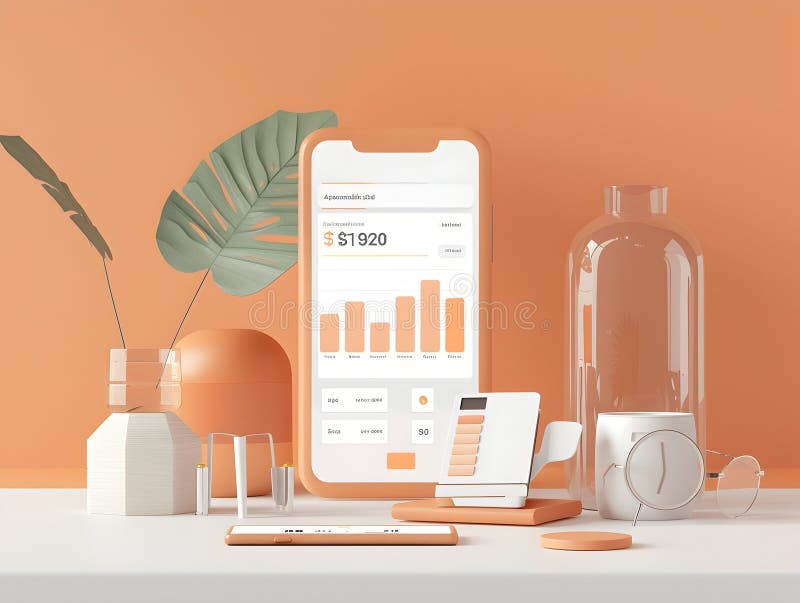 Budgeting App Dashboard Visualizing Financial Data and Insights in Warm ...