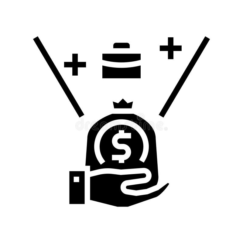 Budgeting Business Process Glyph Icon Vector Illustration Stock ...