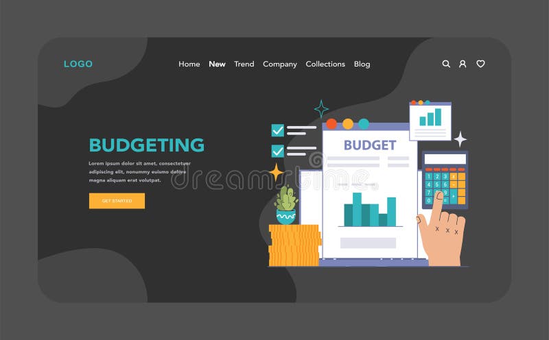 Budgeting Concept. Flat Vector Illustration Stock Vector - Illustration ...