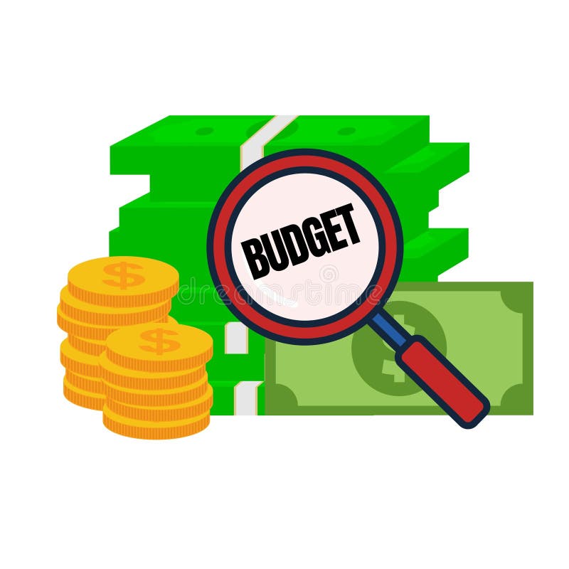 Stacks of Green Dollar Bills Budgeting Stock Vector - Illustration of ...