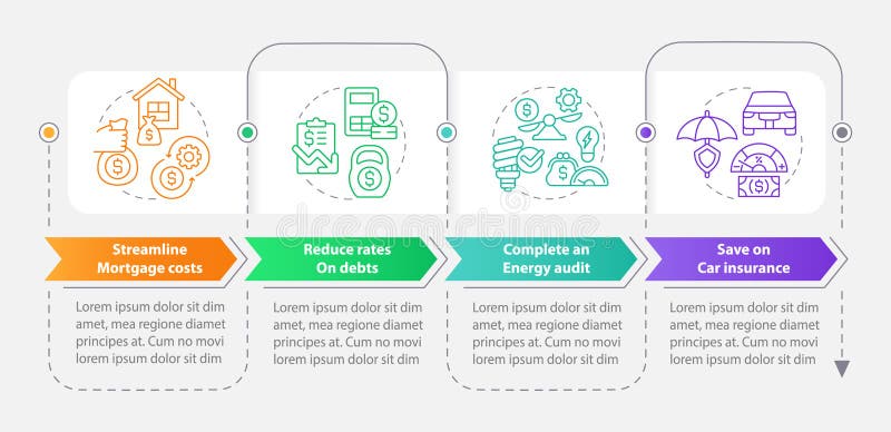 Budgeting for Inflation Rectangle Infographic Template Stock Vector ...