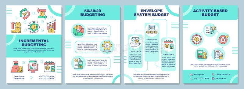 Budgeting Methods Brochure Template Stock Vector - Illustration of ...