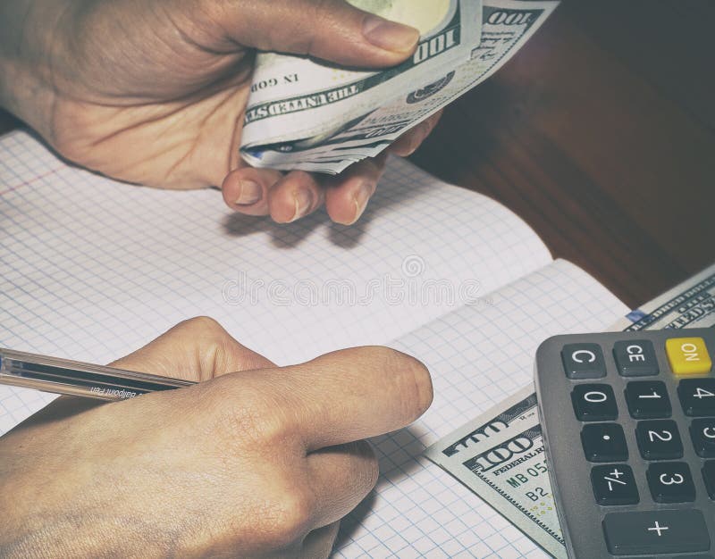 Budgeting Planning. Calculating Finances on a Calculator Stock Image ...