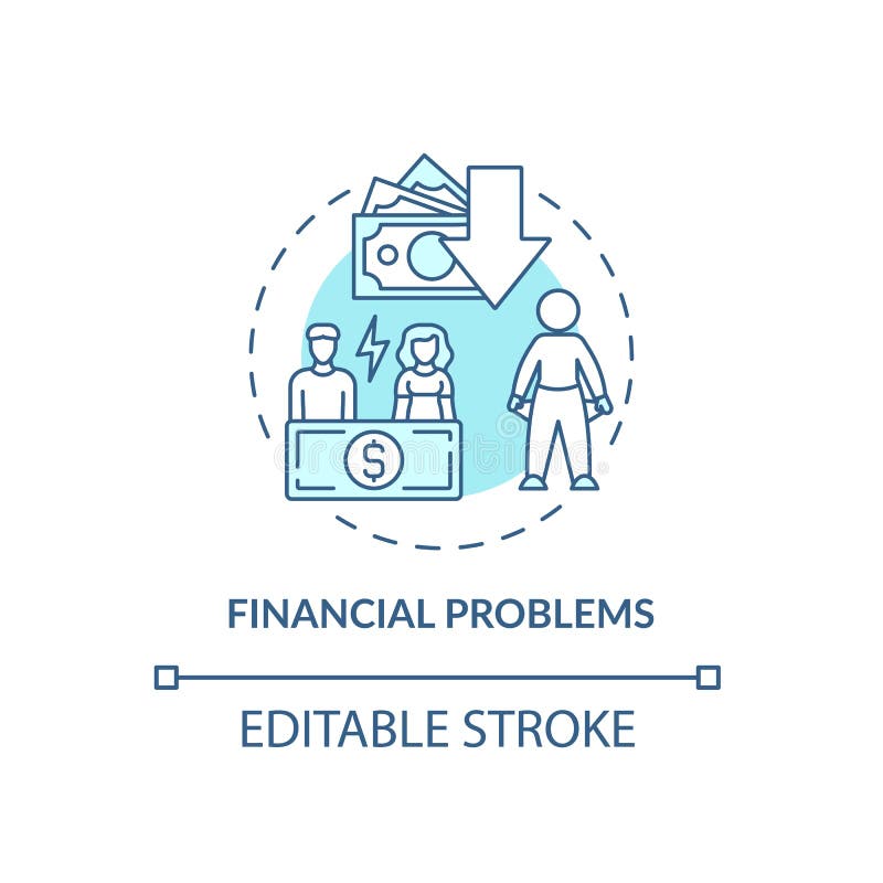 Budgeting Problem Concept Icon Stock Vector - Illustration of drawing ...