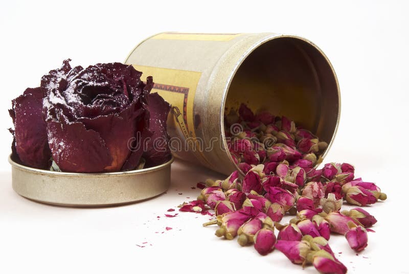 Buds of Roses for Grass Tea in a Round Jar Stock Image - Image of pink ...