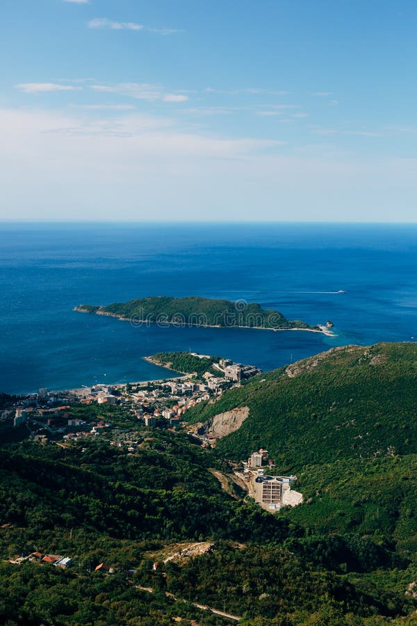 Budva Riviera in Montenegro. Sea Coast and Mountains Stock Image ...