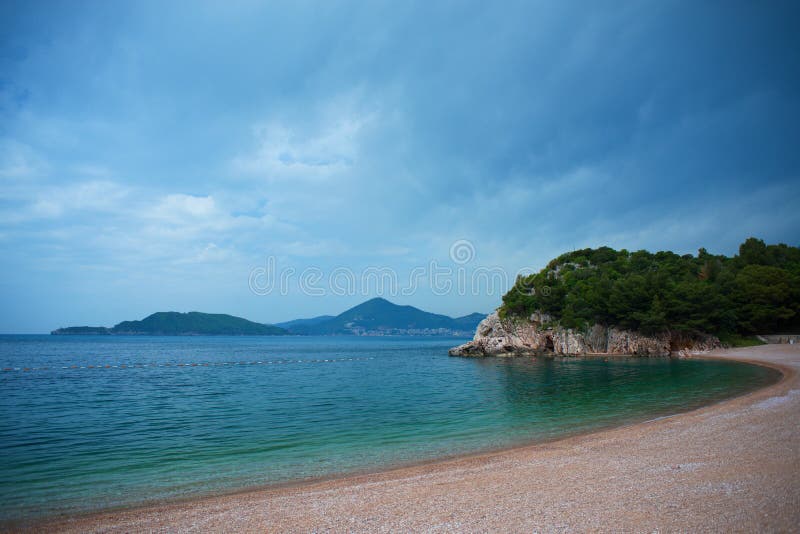 Budva sea shore stock photo. Image of brightness, blue - 33164818