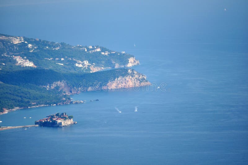 Budva view from top stock image. Image of montenegro - 124474121