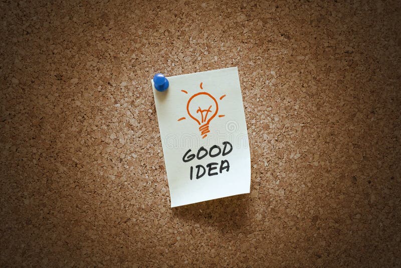 Buena nota de la idea imagen de archivo. Imagen de primer - 41814151