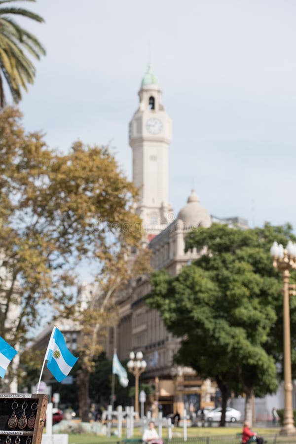 Buenos Aires 5 De Mayo Place Stock Image - Image of facade, destination ...