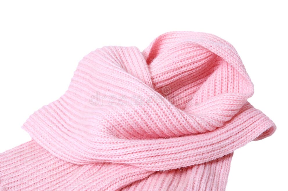 Bufanda Color De Rosa De Lana. Imagen de archivo - Imagen de aislado ...