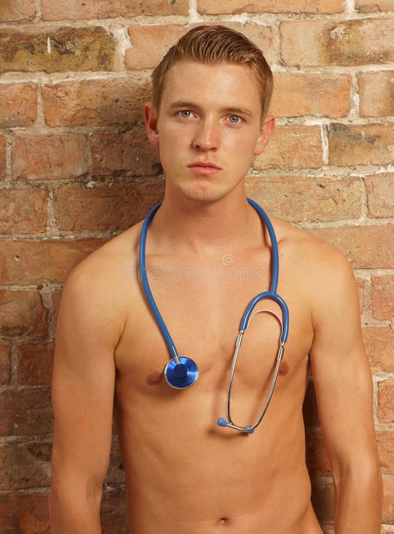 Buff Medical Student with Stethoscope Stock Photo - Image of brick ...