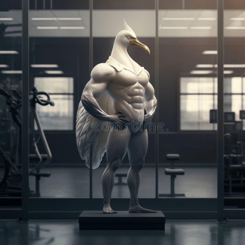 A buff Swan at the Gym stock illustration. Illustration of center - 280905382