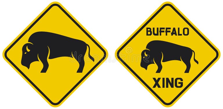 Bison Warning Sign Stock Illustrations – 18 Bison Warning Sign Stock ...