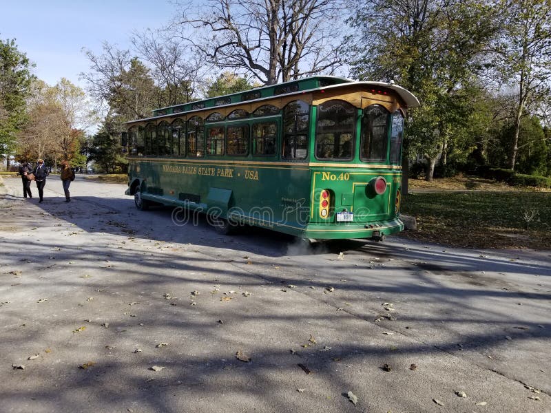 Buffalo editorial stock image. Image of trolley, trees - 153234954