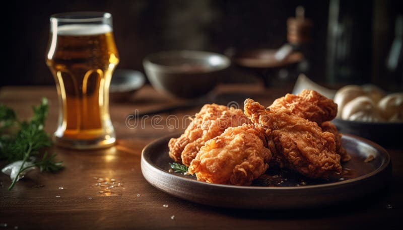 Buffalo Chicken Wings, Deep Fried, Crunchy, Spicy, Rustic Pub Food ...