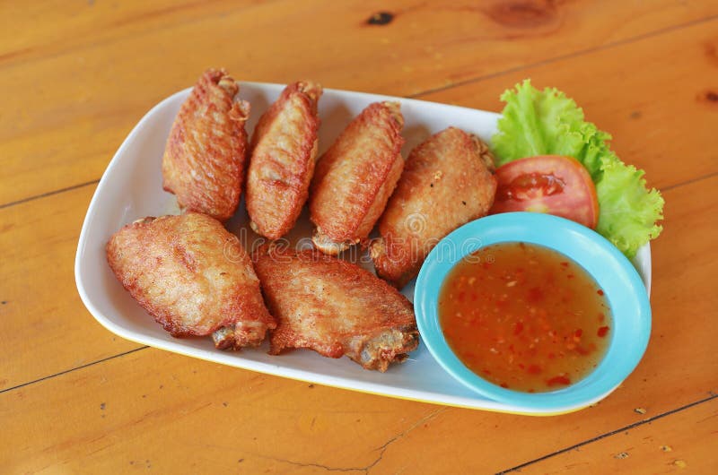 Buffalo Chicken Wings with Sticky Rice Stock Image - Image of buffalo ...