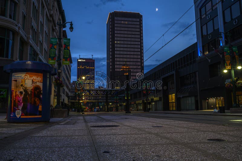 Buffalo City at Night editorial photo. Image of states - 260065501