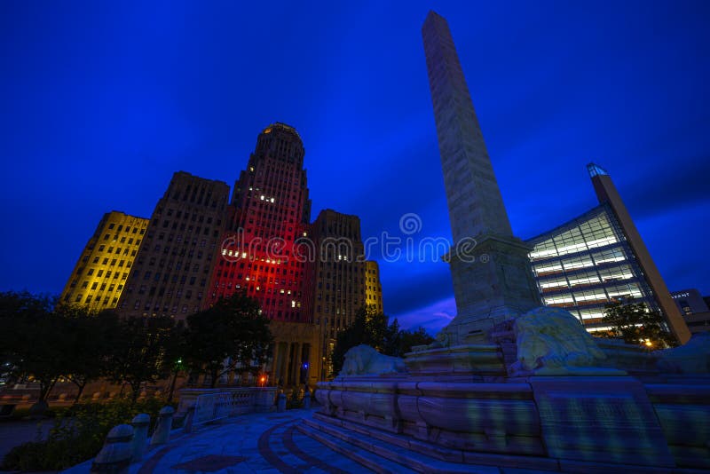 Buffalo City at Night editorial photo. Image of buffalo - 260065506